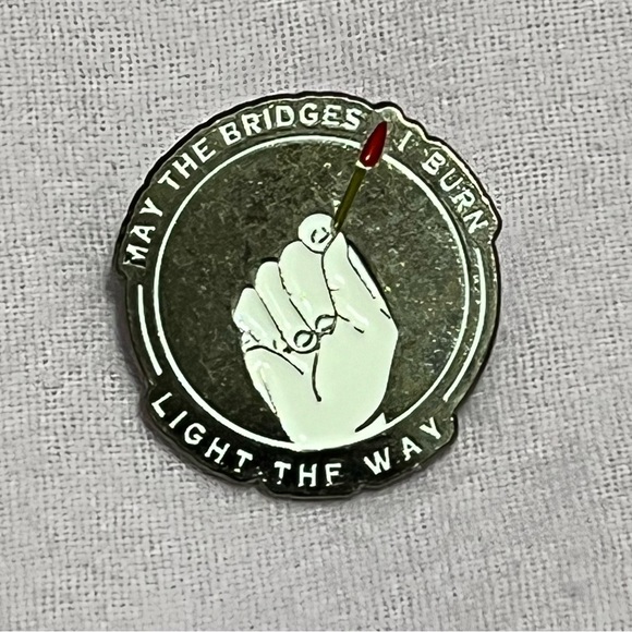 Jewelry | Enamel Pin May The Bridges I Burn Light The Way Fist Pins ...